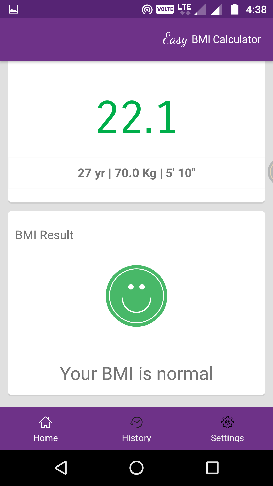 Easy BMI Calculator | Android Studio Mobile Application by 0effortthemes