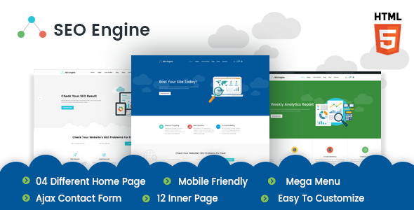 SEOEngine - SEO, Digital Marketing Agency HTML Template by RadiusTheme