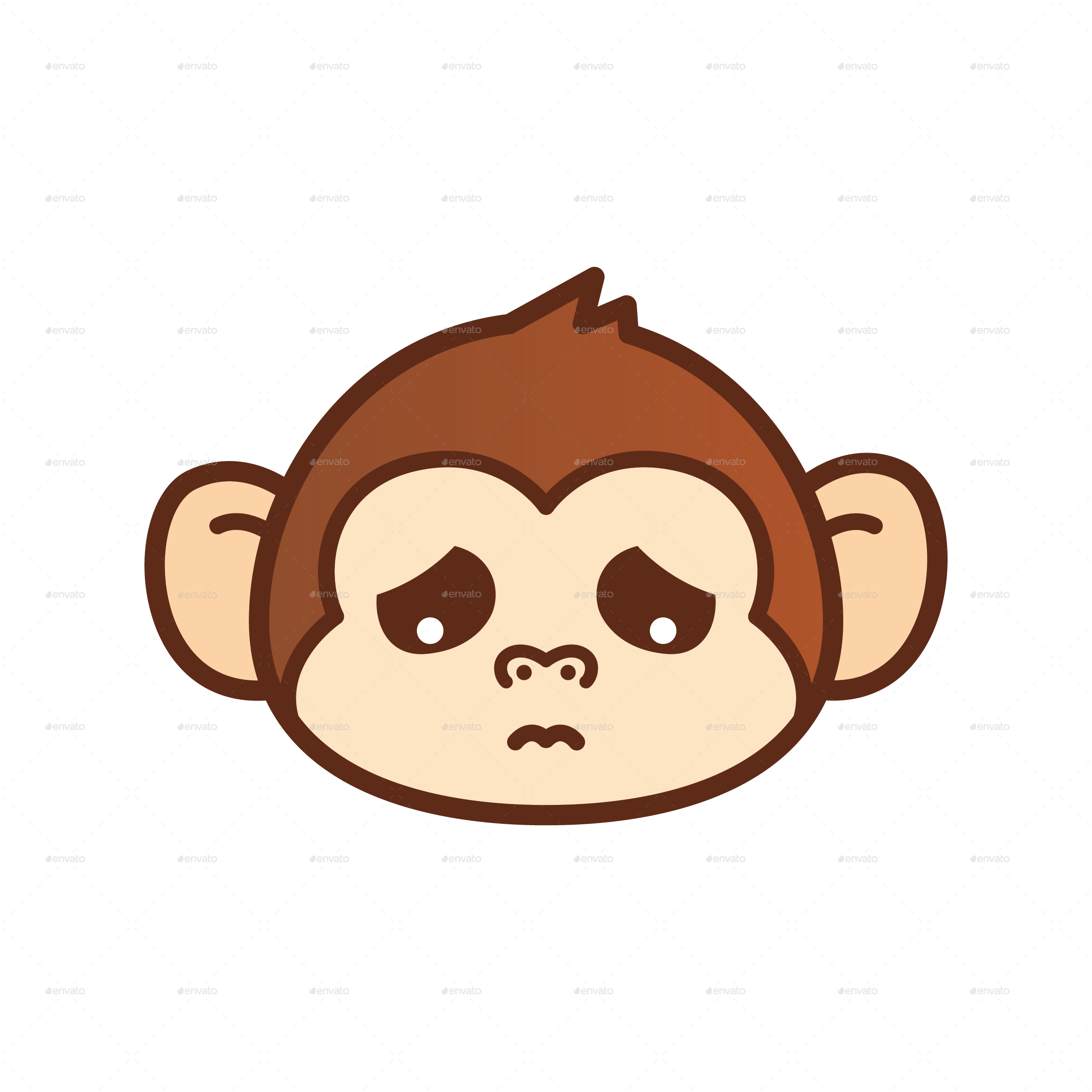 Cute Monkey Emoticon by PentoolKnight | GraphicRiver