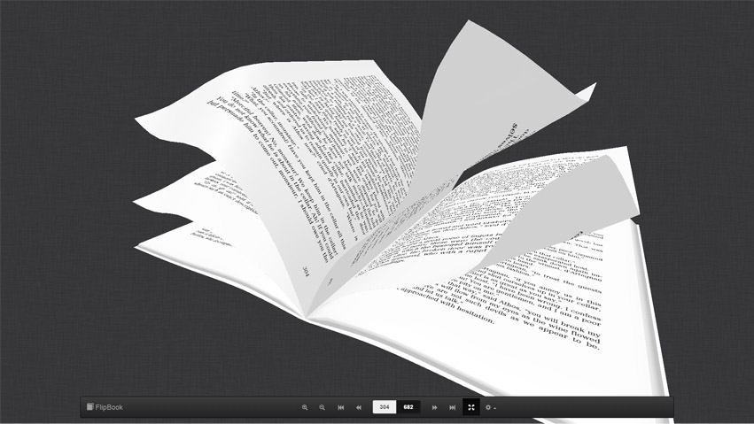 Interactive 3D Flip Book with Physics-Based Animation jQuery Plugin by iberezansky