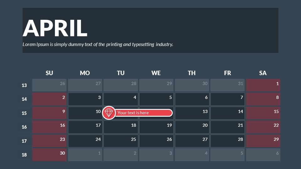 Calendar 2017 and 2016 PowerPoint Presentation Template by SanaNik