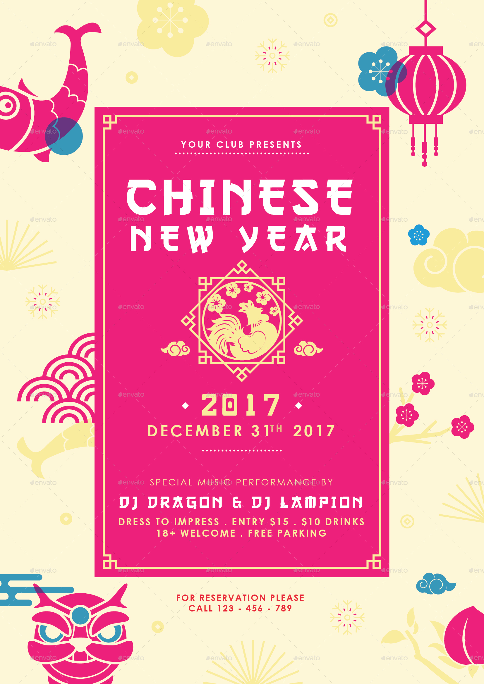 CHINESE NEW YEAR PARTY FLYER Vol. 2 by TotemDesigns | GraphicRiver