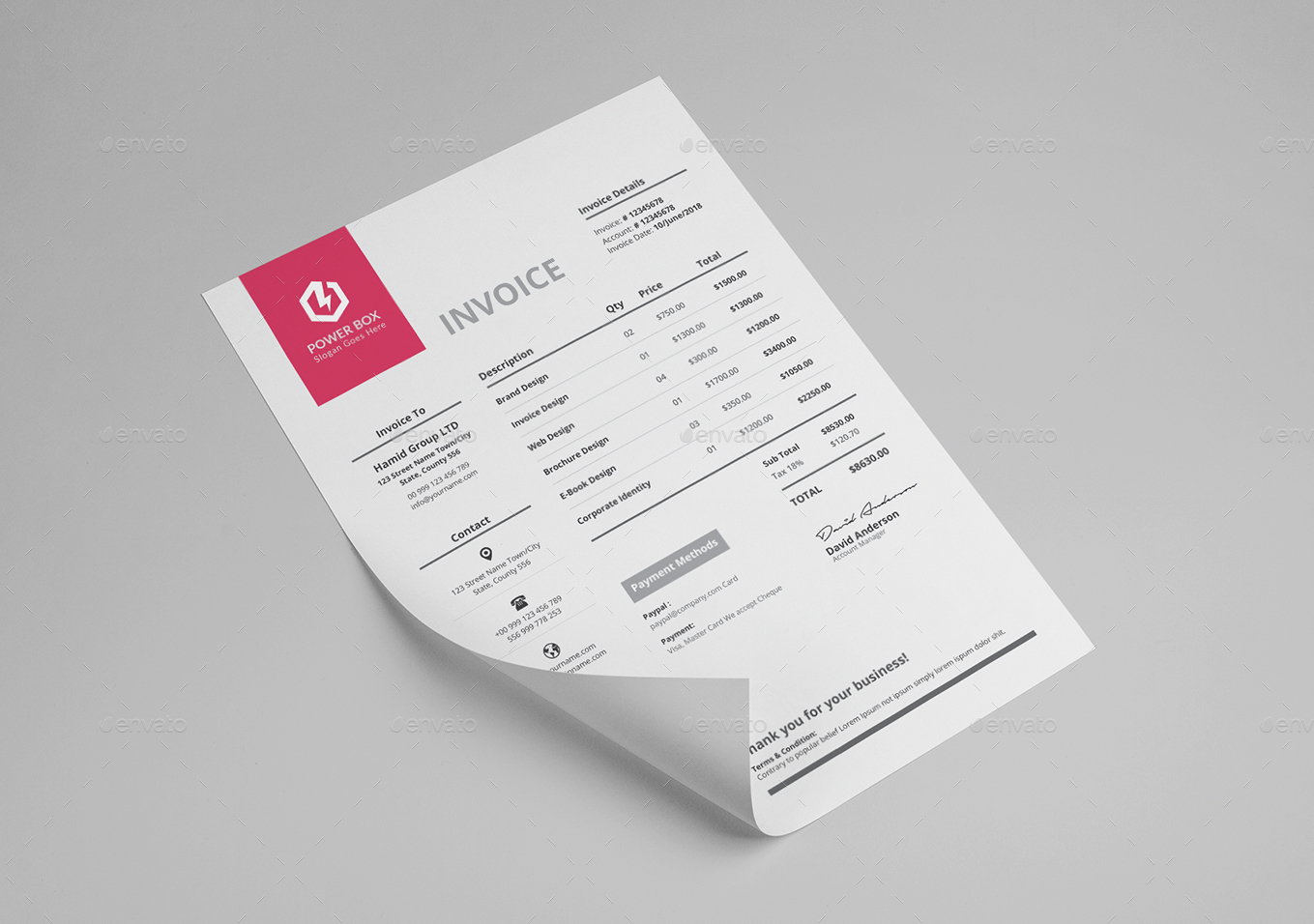 Invoice by jpixel55 | GraphicRiver