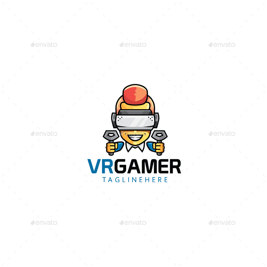 VR Gamer Logo Template by dien96 | GraphicRiver