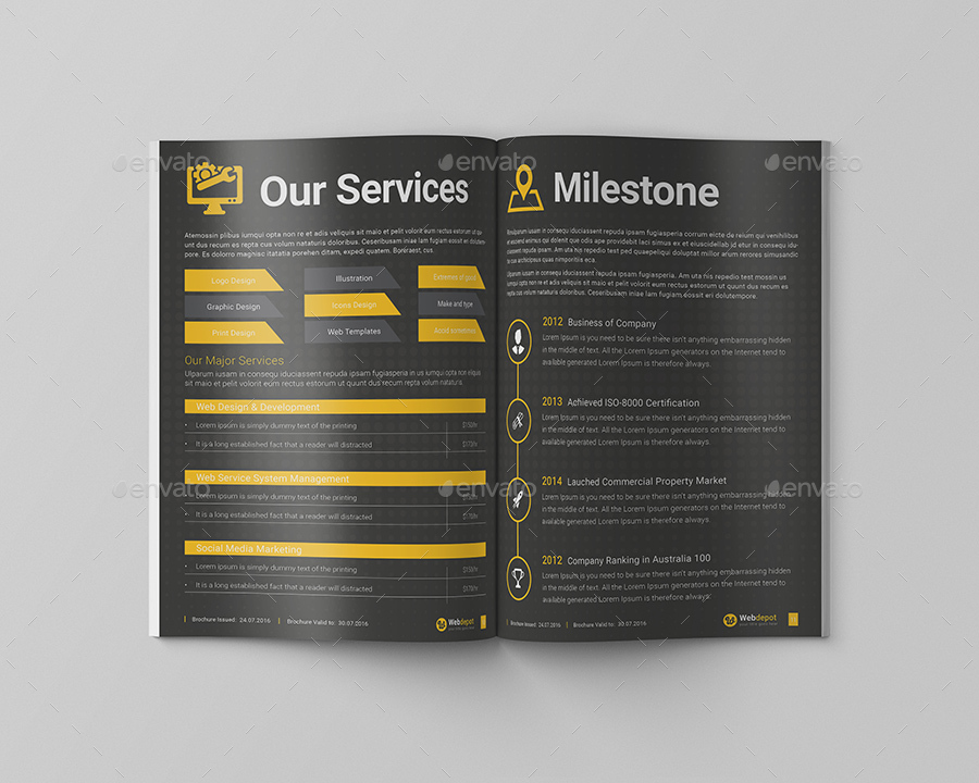 Dark Web Design Brochure by KitCreative | GraphicRiver