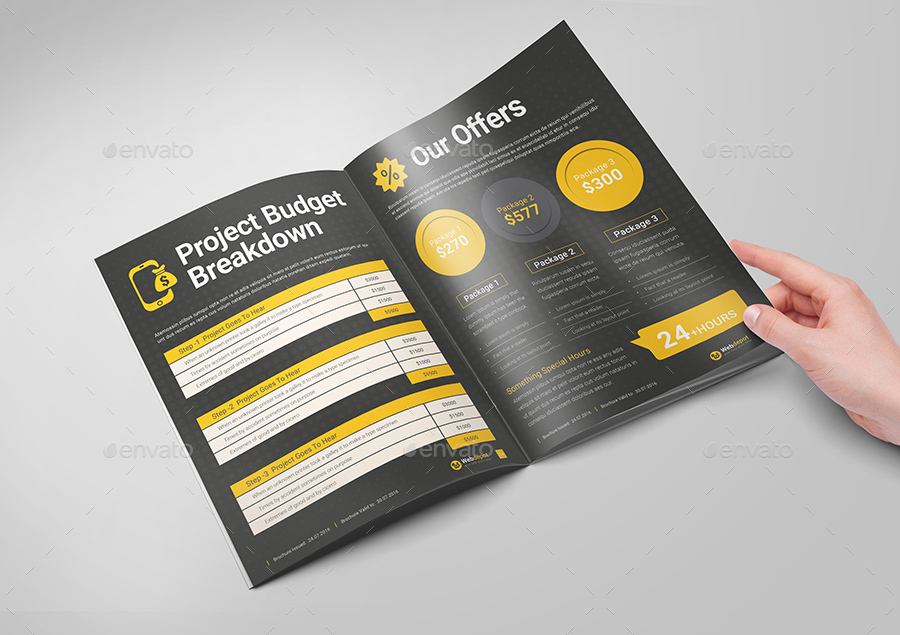 Dark Web Design Brochure by KitCreative | GraphicRiver