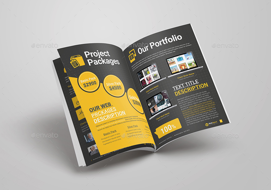 Dark Web Design Brochure by KitCreative | GraphicRiver