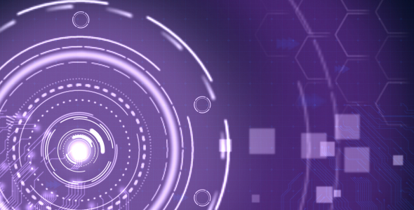 Purple Hi-Tech Technology Background by kurikv | VideoHive
