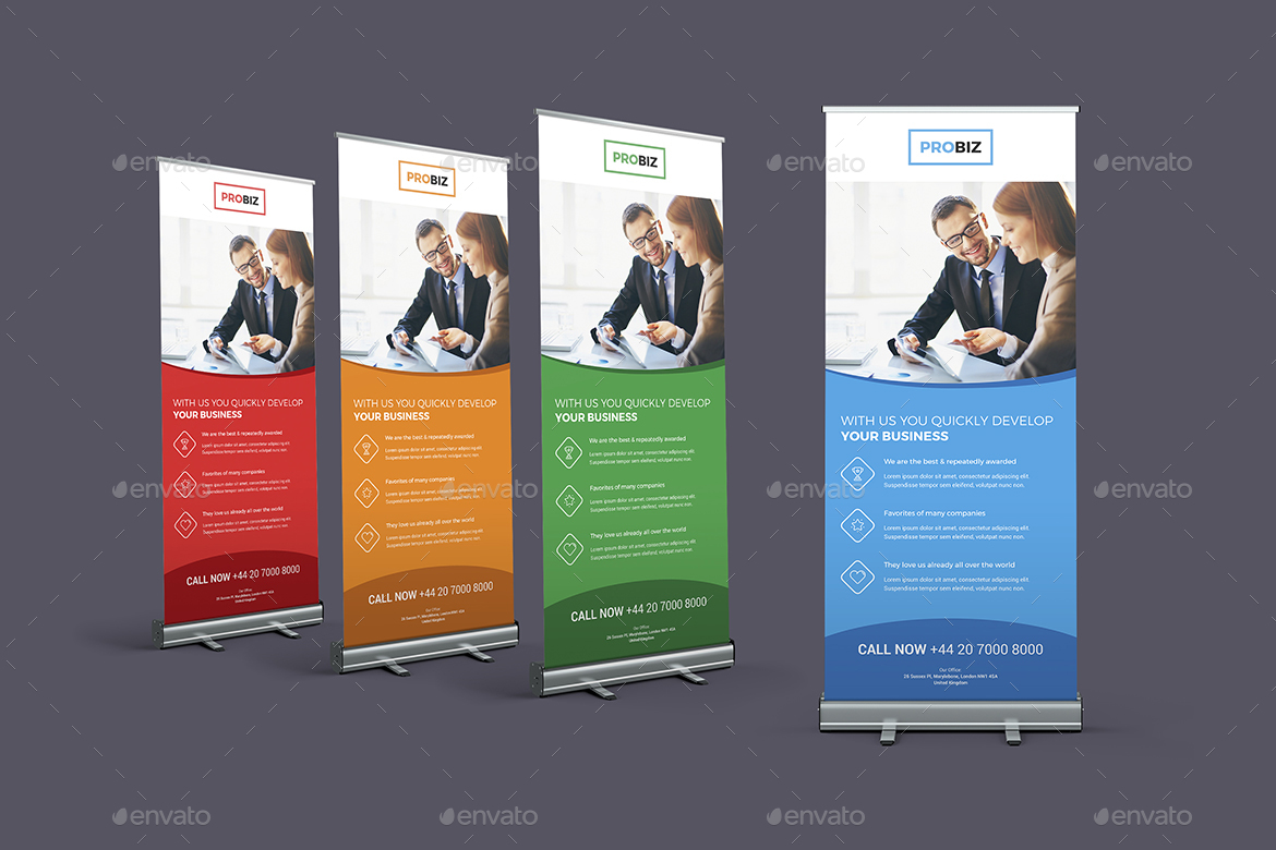 ProBiz – Business and Corporate Roll Up Banners by artbart | GraphicRiver