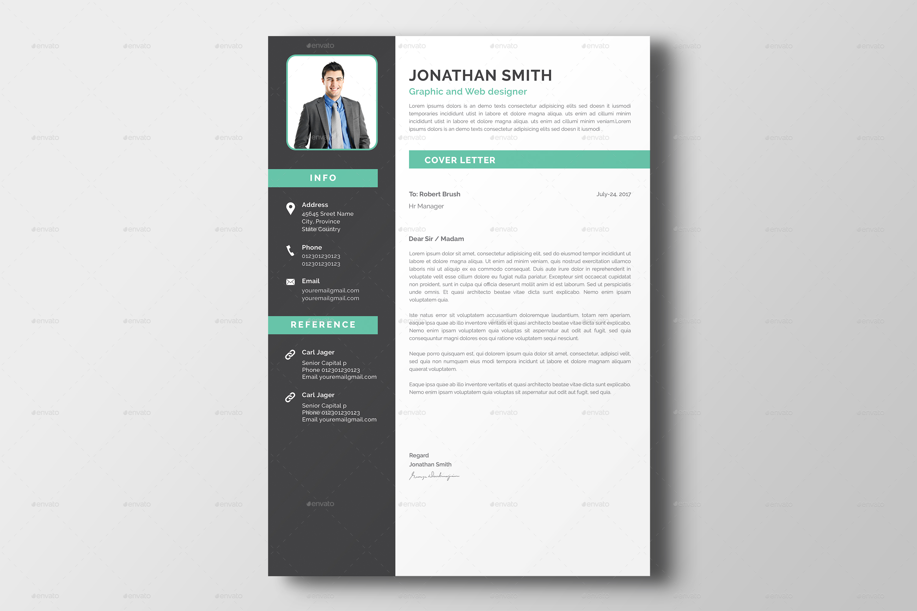 Resume & Cover Letter by DesignsTemplate | GraphicRiver