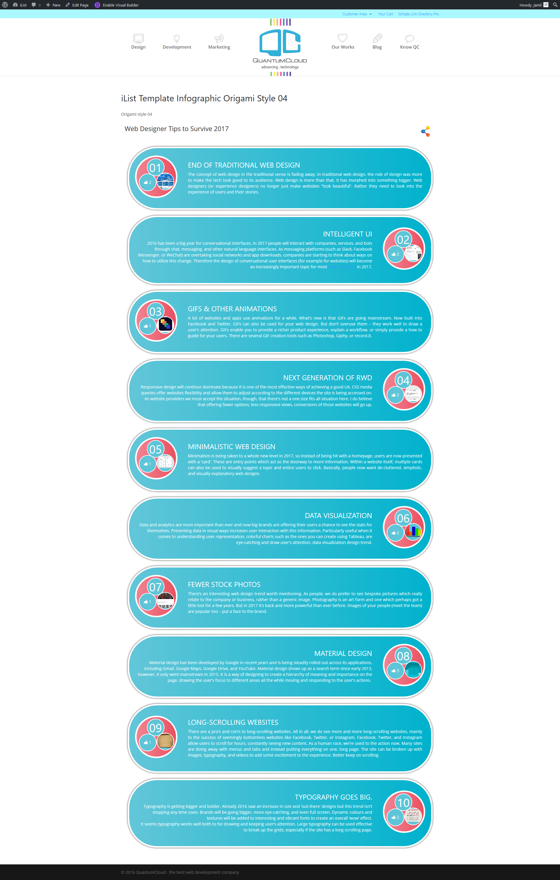 Infographics and List Builder - iList Pro by quantumcloud | CodeCanyon