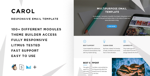 Carol – 100+ Modules - Responsive Email + StampReady Builder ...