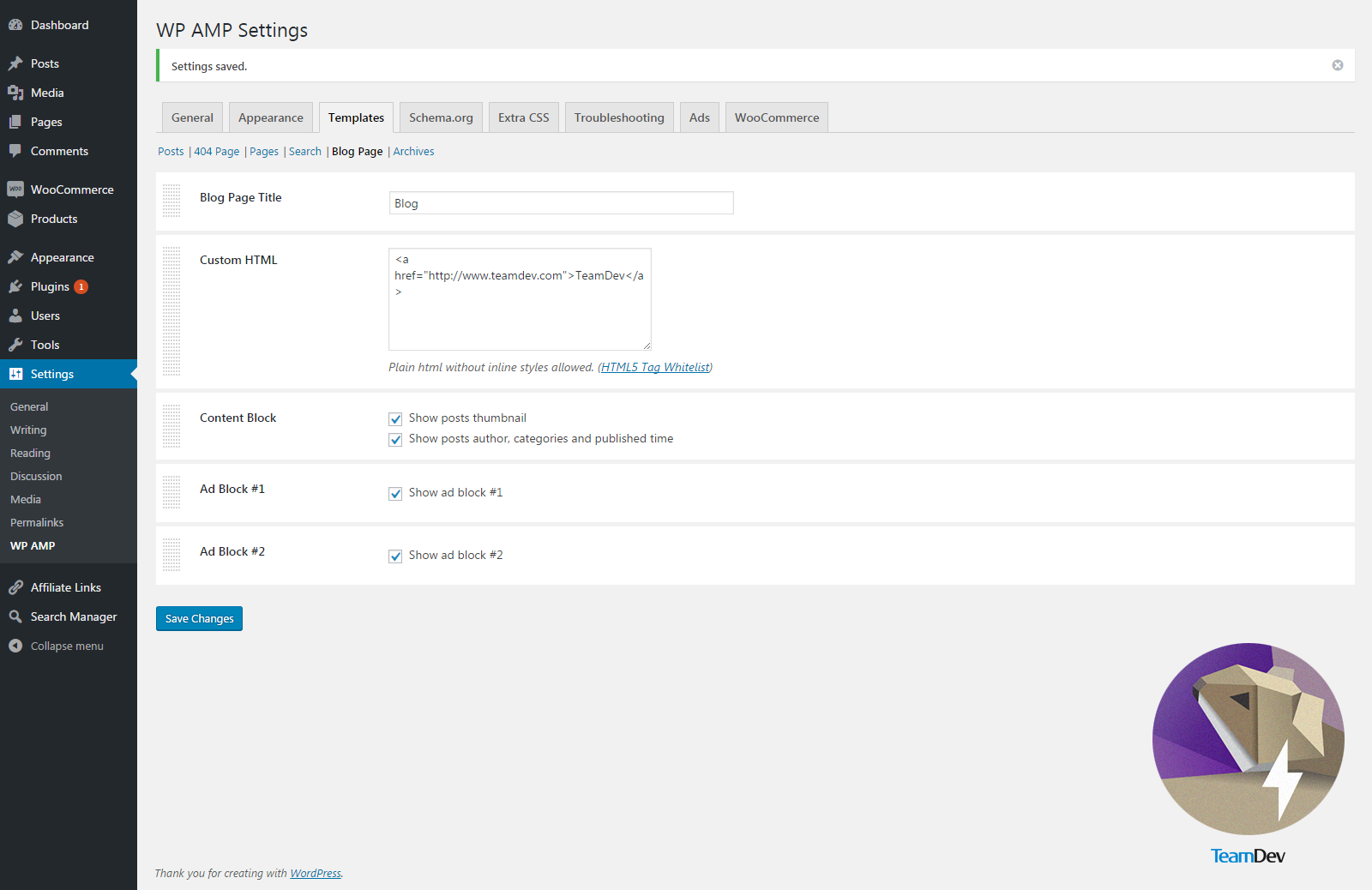 WP AMP — Accelerated Mobile Pages for WordPress and WooCommerce by teamdev-ltd