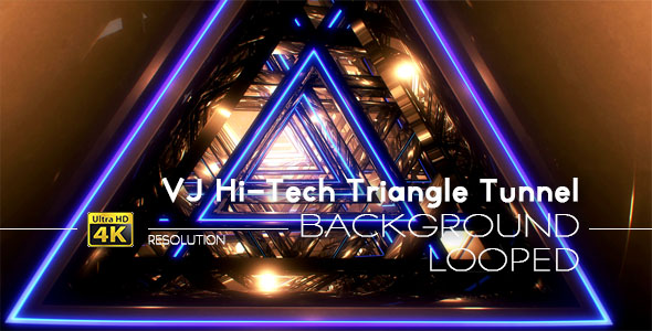 VJ Hi-Tech Triangle Tunnel by Eves_Kos | VideoHive