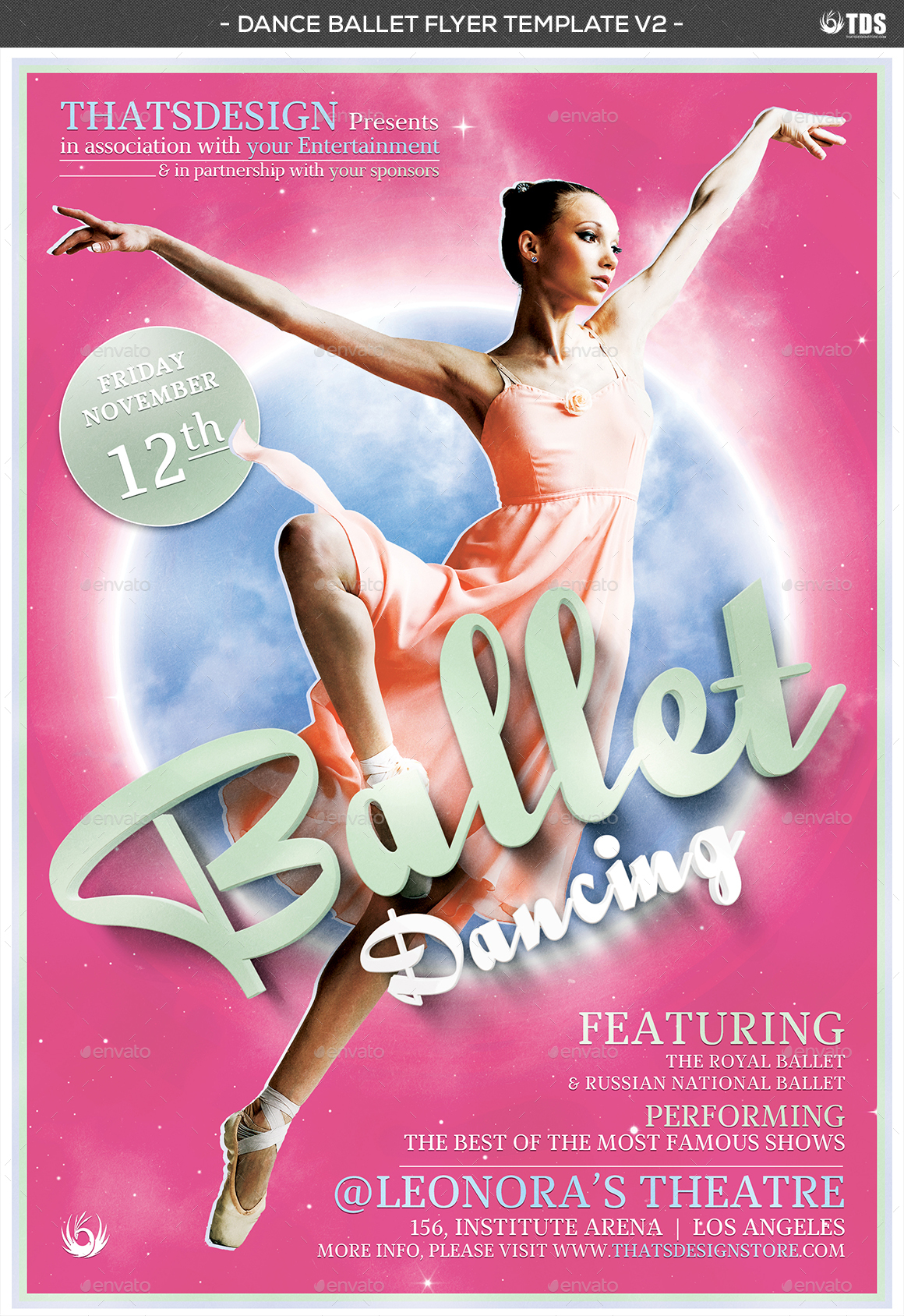 Dance Ballet Flyer Template V2 by lou606 | GraphicRiver