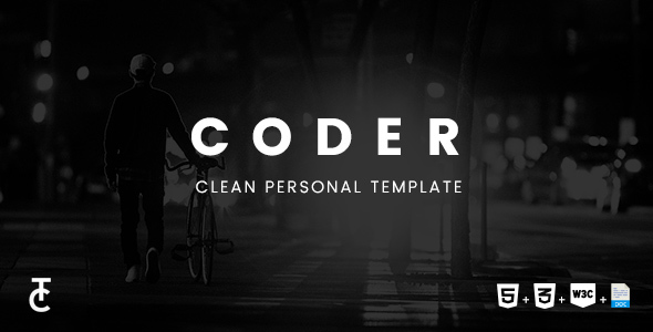 Coder - A Clean Personal HTML5 Template by thecodrops | ThemeForest