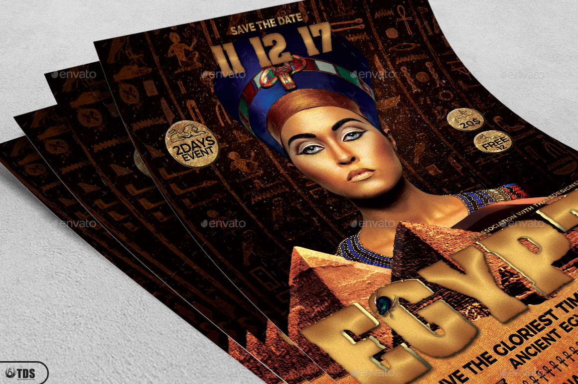 Ancient Egypt Event Flyer Template by lou606 | GraphicRiver