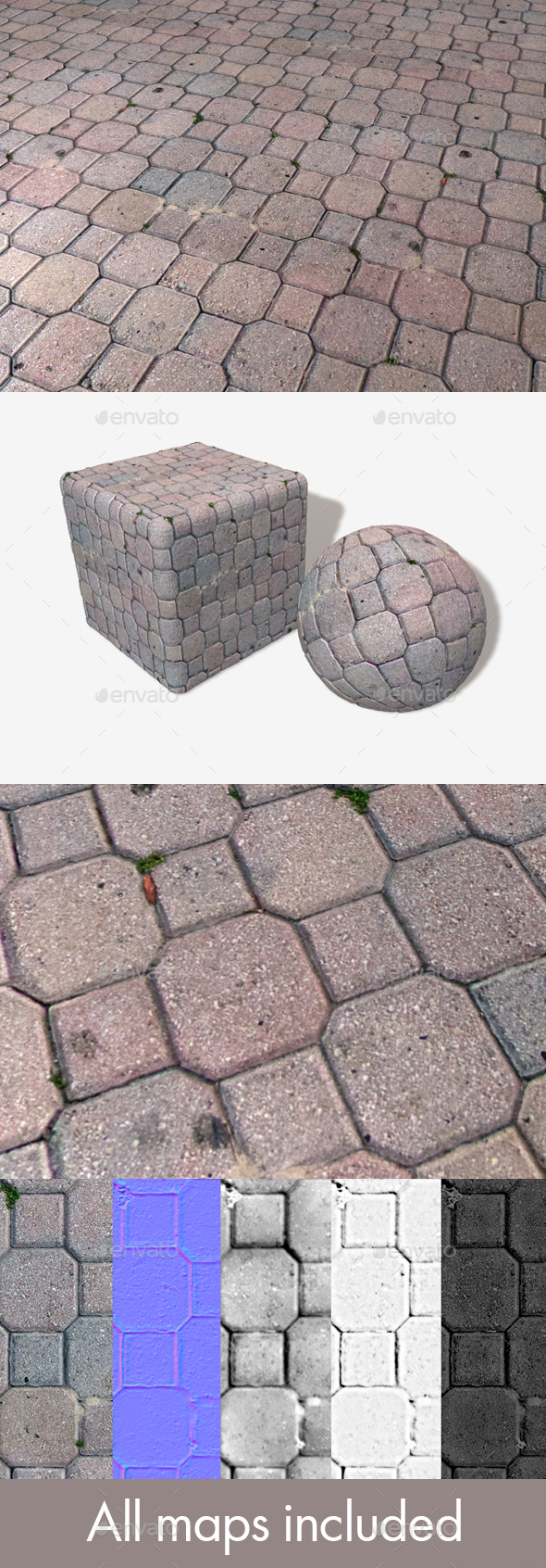 City Sidewalk Texture Seamless