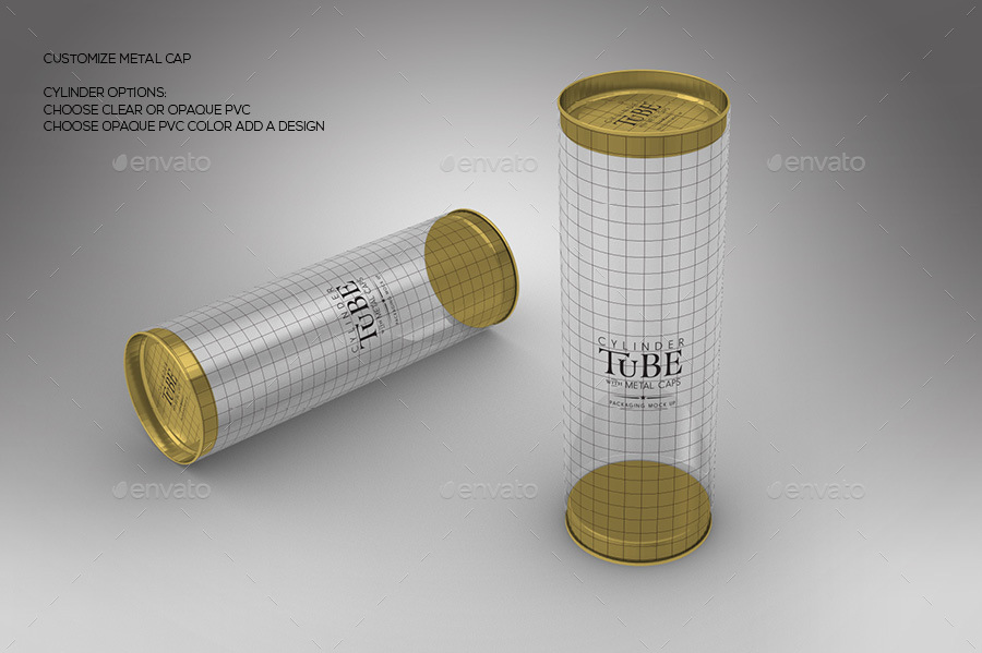 Cylinder 180mm PVC Tube Packaging with Metal Caps by incybautista ...