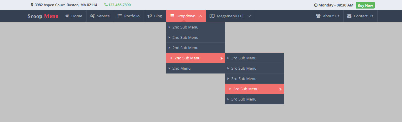 Responsive Horizontal and Vertical Bootstrap Mega Menu by logicalstack