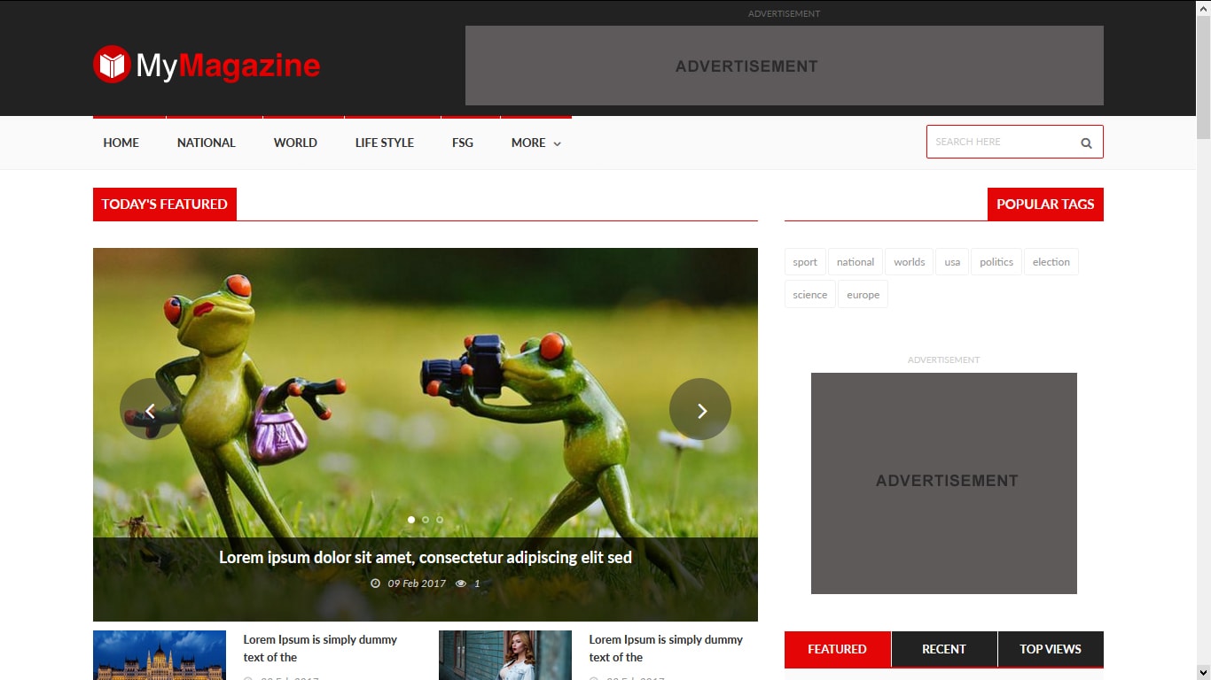 MyMagazine - Bootstrap Newspaper, Magazine and Blog CMS Script by GeniusOcean