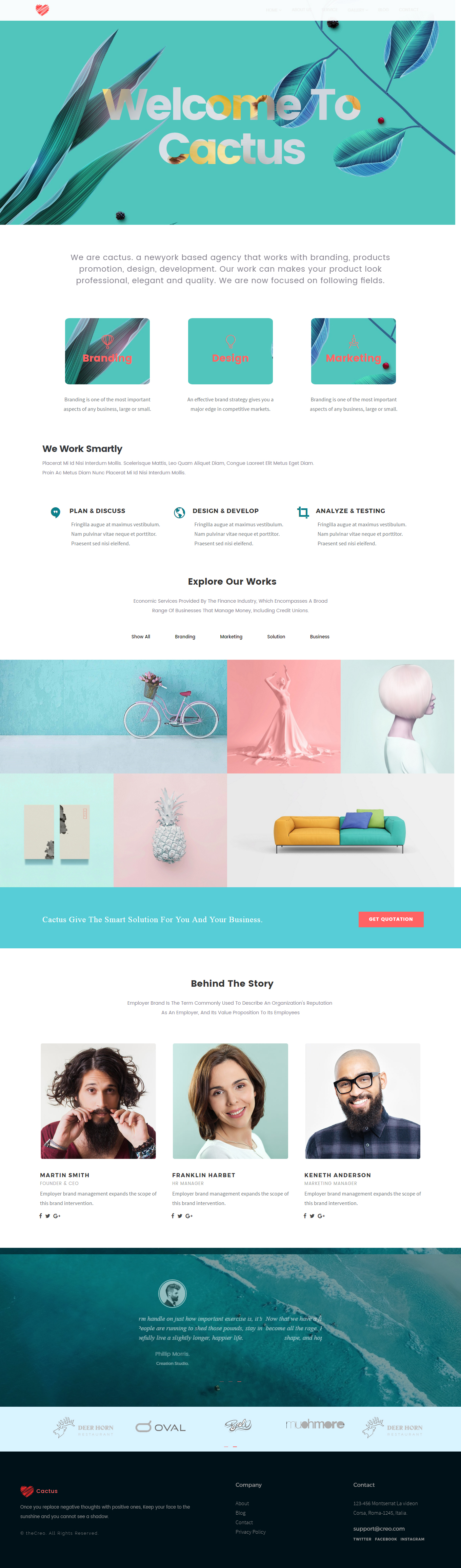 Cactus - Digital Agency & Start Up Creative HTML Template by theCreo