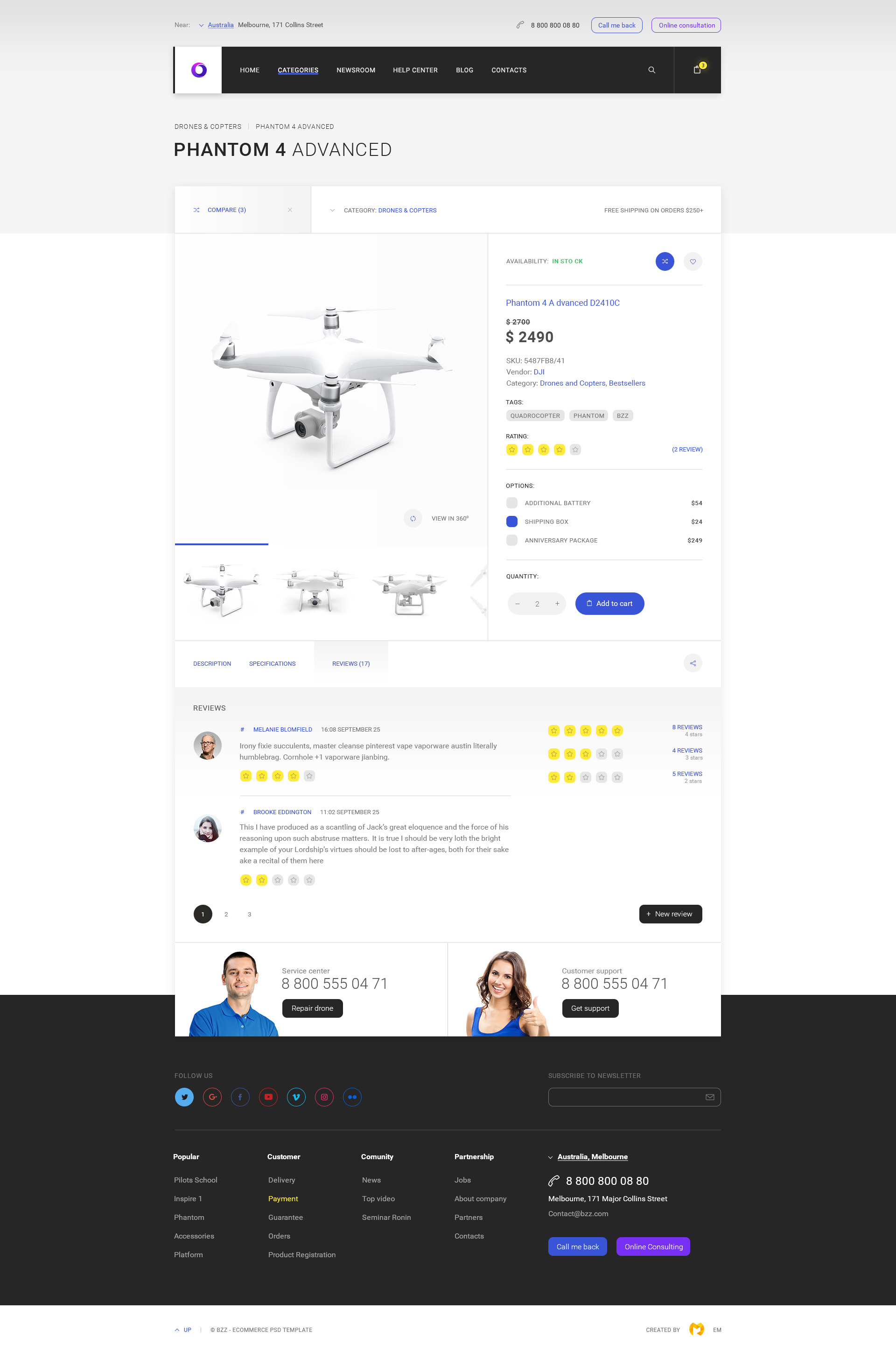 Bzzz - Gadgets eCommerce PSD Template by em- | ThemeForest