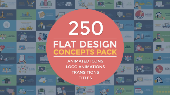 Flat Design Concepts Pack by ContrastGroup | VideoHive