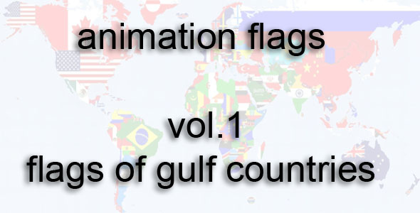 animation Flags of gulf countries by foly | VideoHive