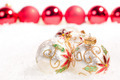 Photo of green glass baubles | Free christmas images