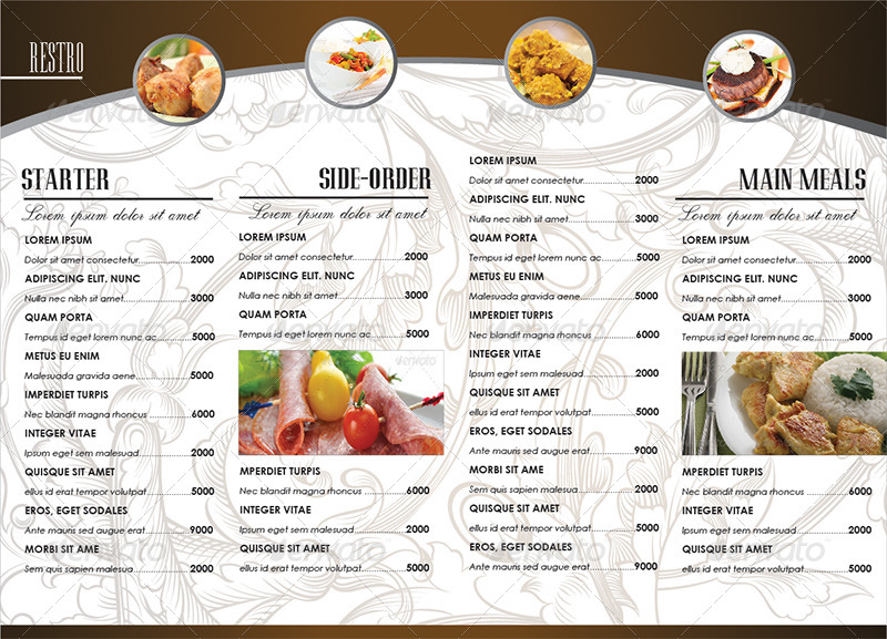 Modern Restaurant Food & Drinks Menu by zankover-n | GraphicRiver