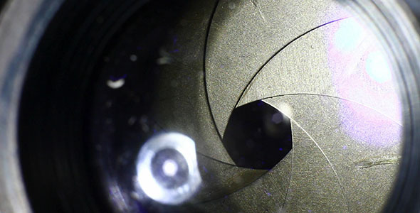 Opening And Closing Camera Lens Aperture Macro by mrSunshiner | VideoHive