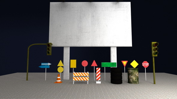 Racing Track Entourage Elements Pack by urbazon | 3DOcean