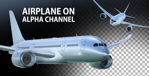 Airplane On Alpha Channel by maxklesta | VideoHive