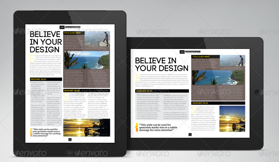 iPad/Tablet Magazine InDesign Layout 02 by BoxedCreative | GraphicRiver
