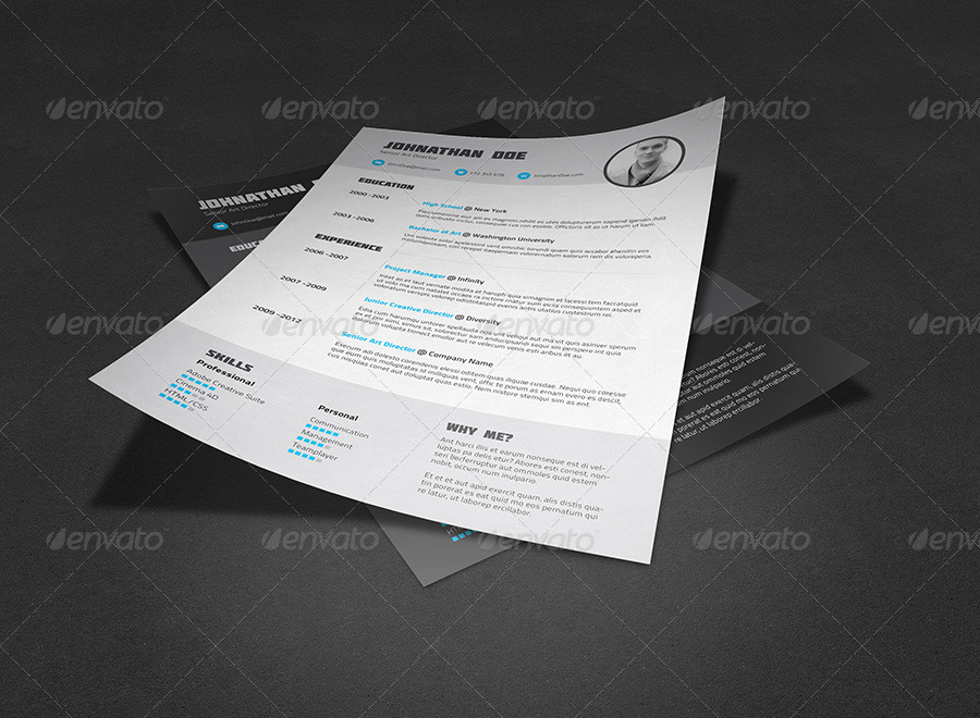 Resume CV Template by bullero | GraphicRiver