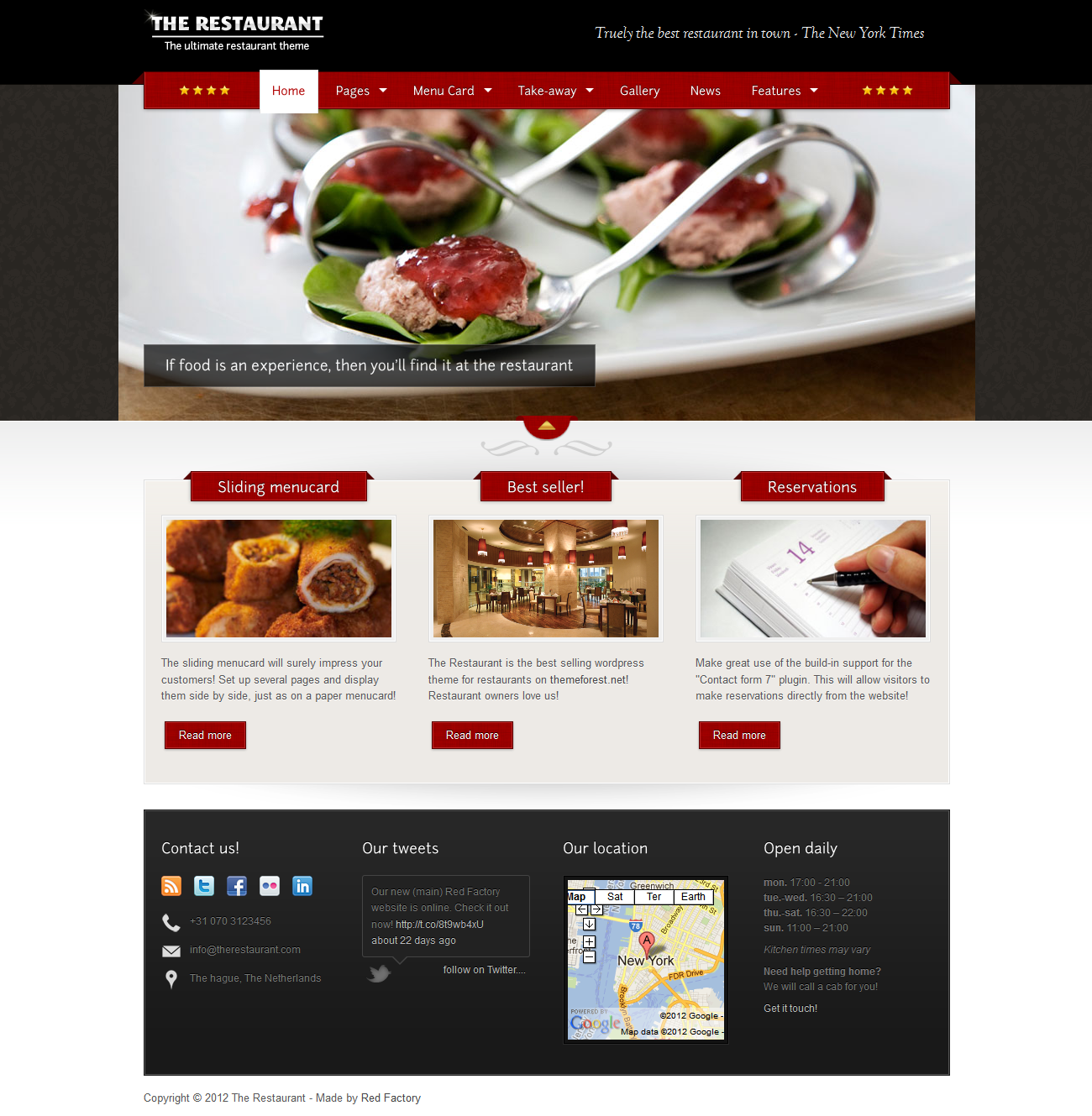 02_frontpage.png (1300×1329) | Restaurant wordpress themes, Restaurant ...