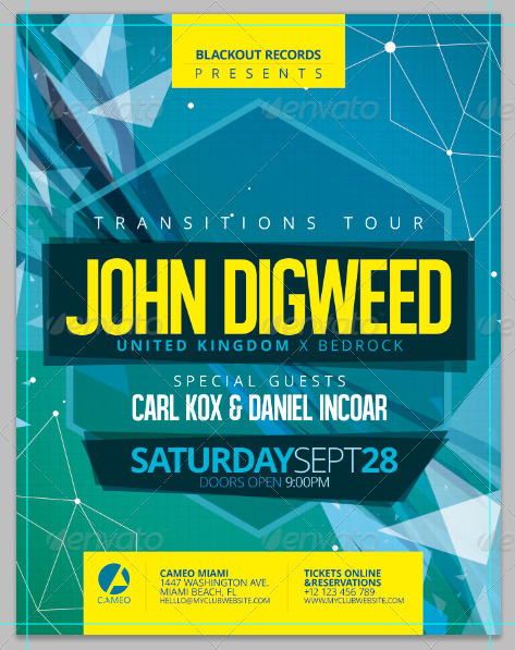 Electro and Progressive - Flyer Template by Nobic | GraphicRiver