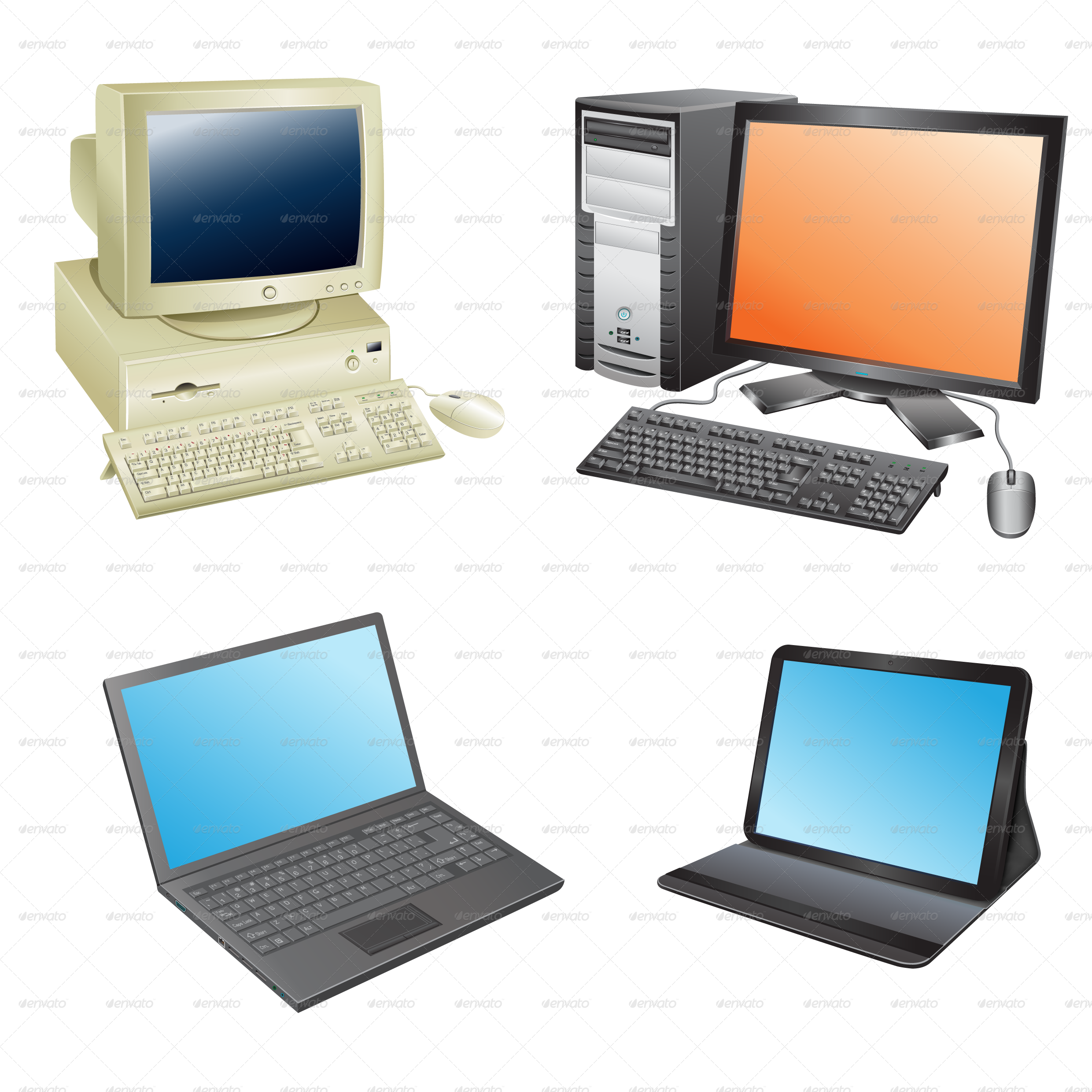 Computer Evolution by romvo | GraphicRiver