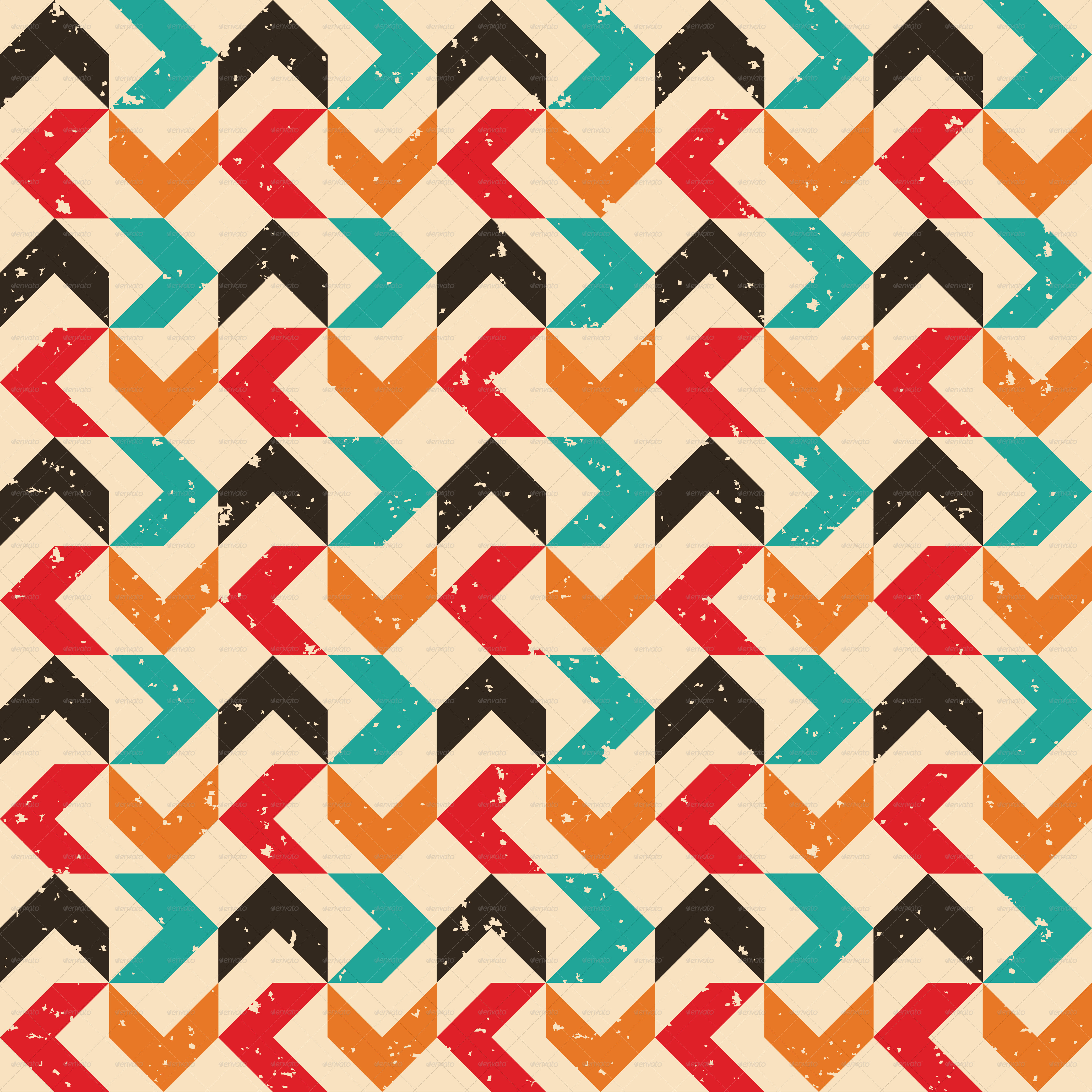 Retro Geometric Patterns by elenapro | GraphicRiver