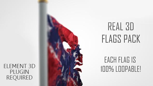 Real 3D Flags pack by 5p1r17 | VideoHive