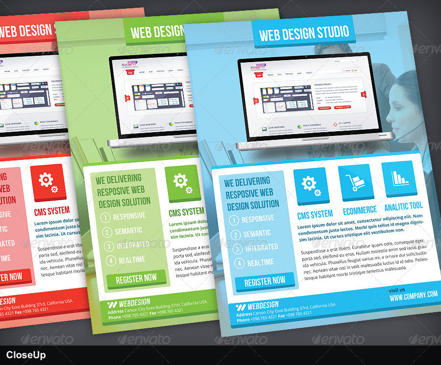 Web Design Flyer | Volume 1 by vinirama | GraphicRiver