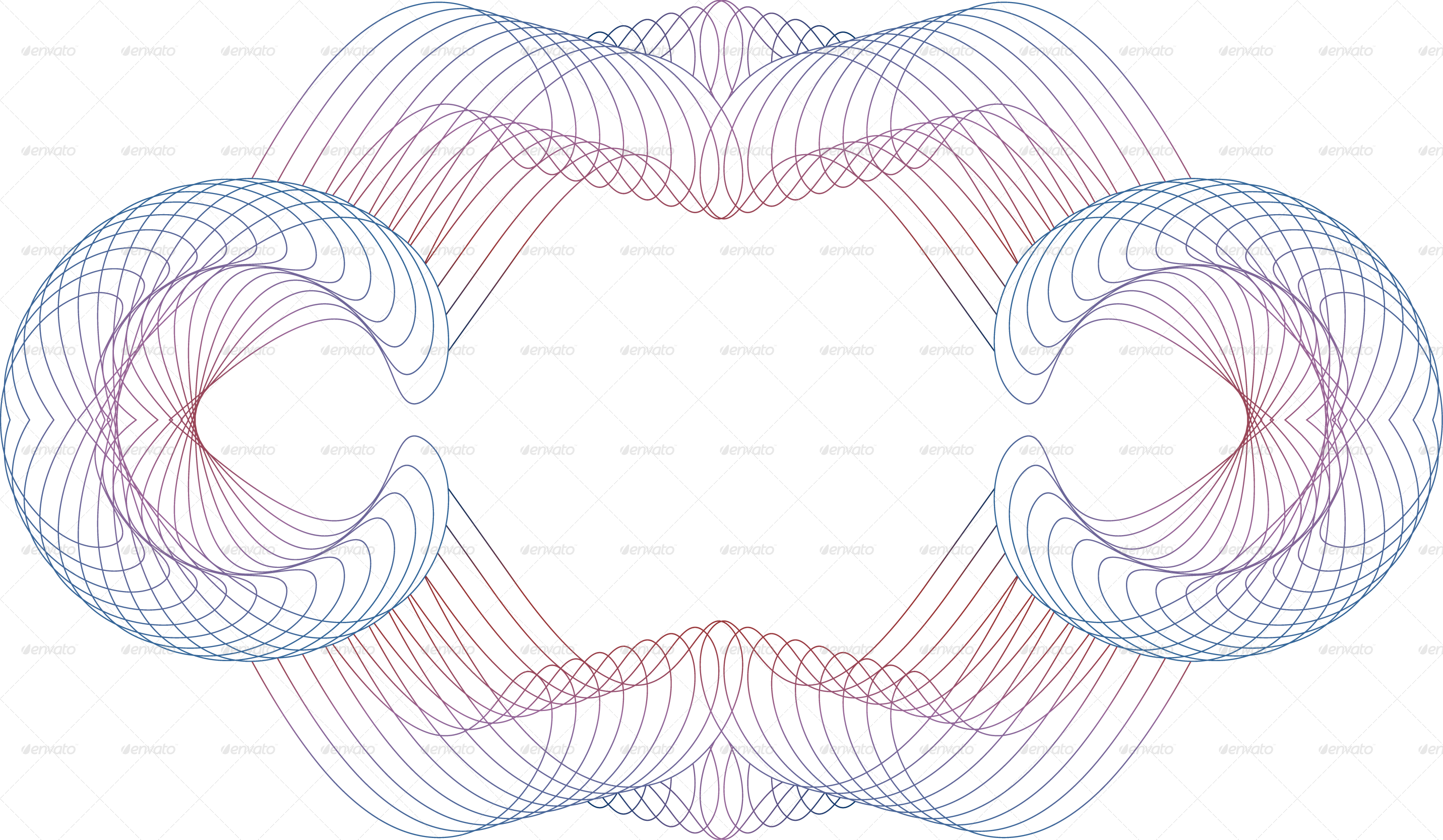 Set of Decorative Guilloche Elements by Si1anti | GraphicRiver