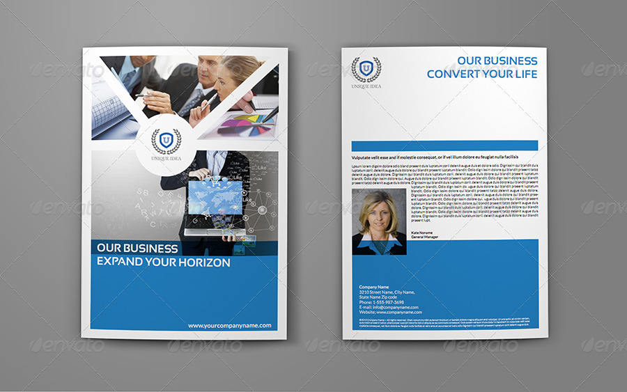 Company Brochure Bi-Fold Template Vol.3 by OWPictures | GraphicRiver