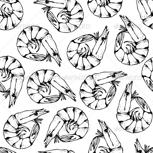 Shrimp Pattern by fandorina | GraphicRiver