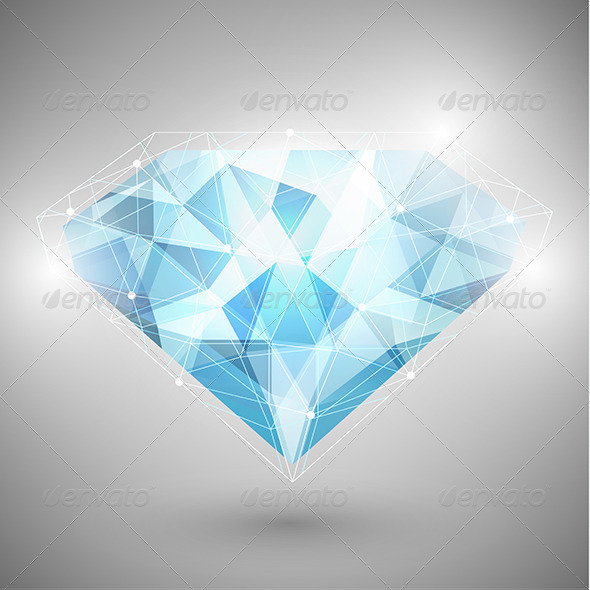 Abstract Diamond with Outlines | GraphicRiver