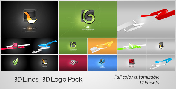 3D Lines 3D Logo Pack by MSO7 | VideoHive