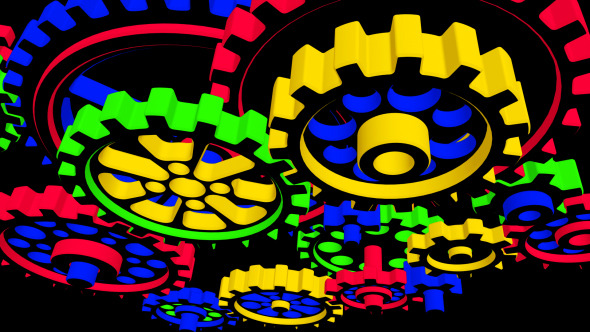 Colorful Gears by sachipap | VideoHive
