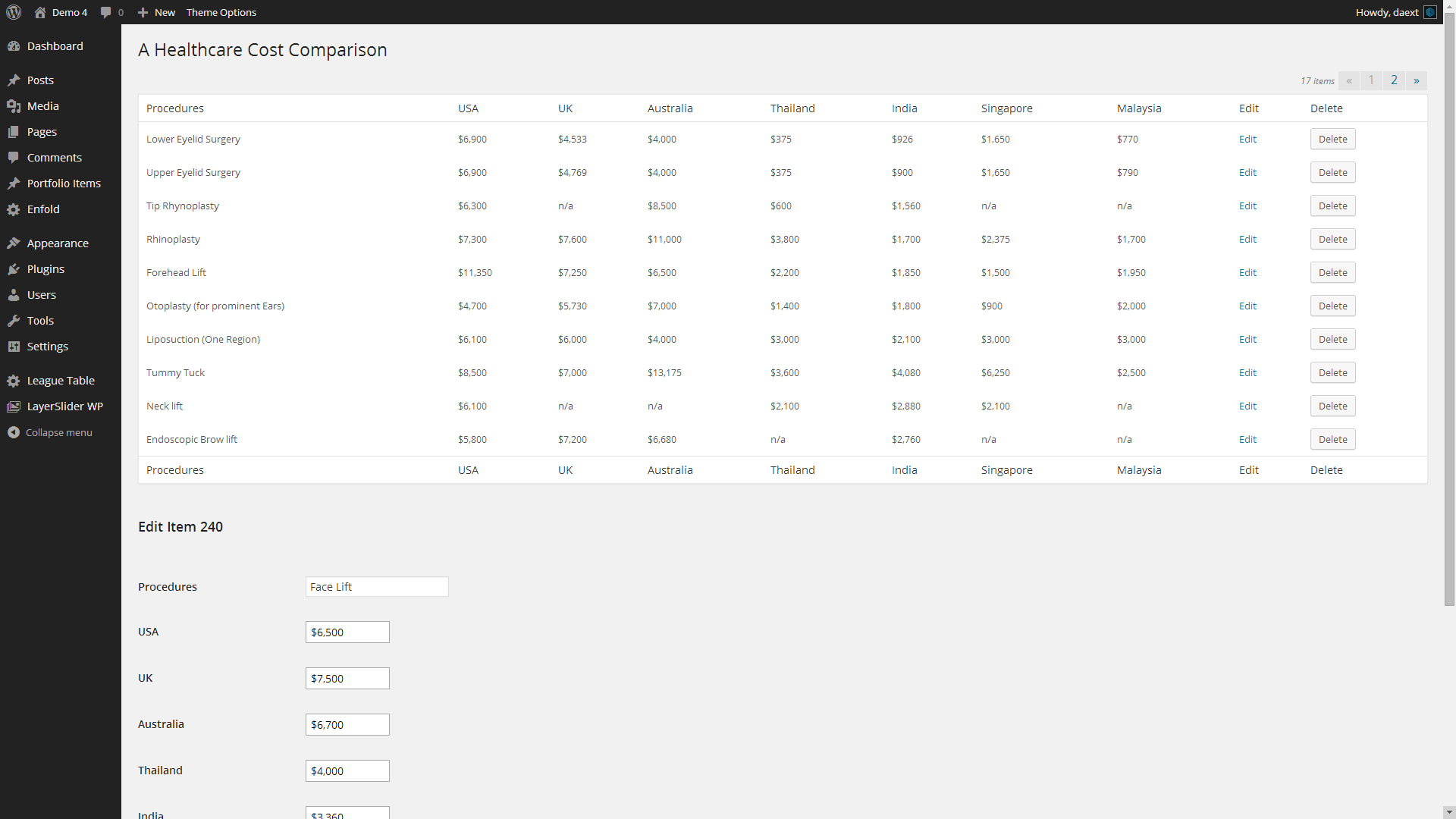 League Table by DAEXT | CodeCanyon