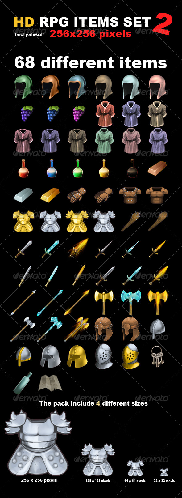 68 HD RPG Items | GraphicRiver